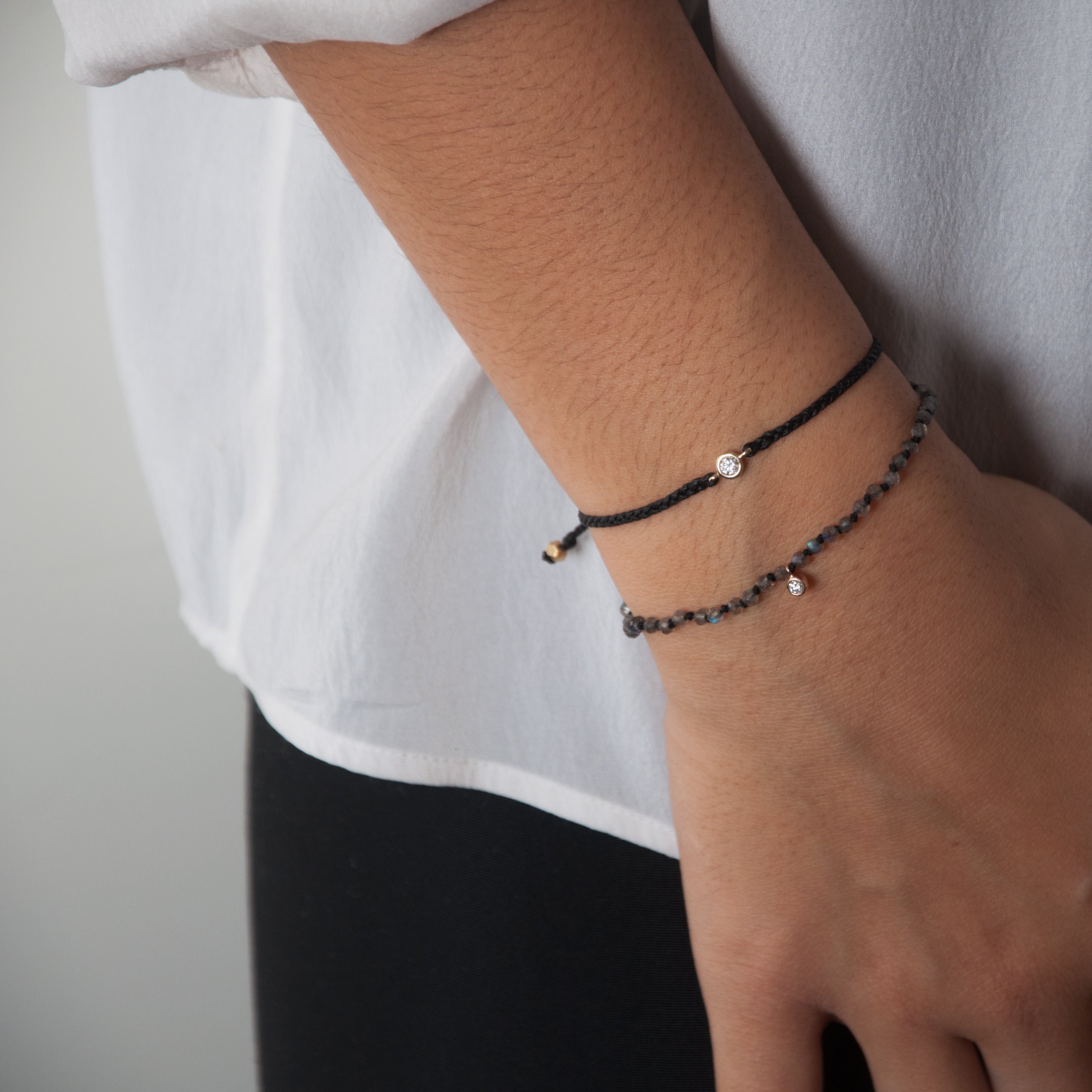 14k Gold Diamond Friendship Bracelets – Vivien Frank Designs