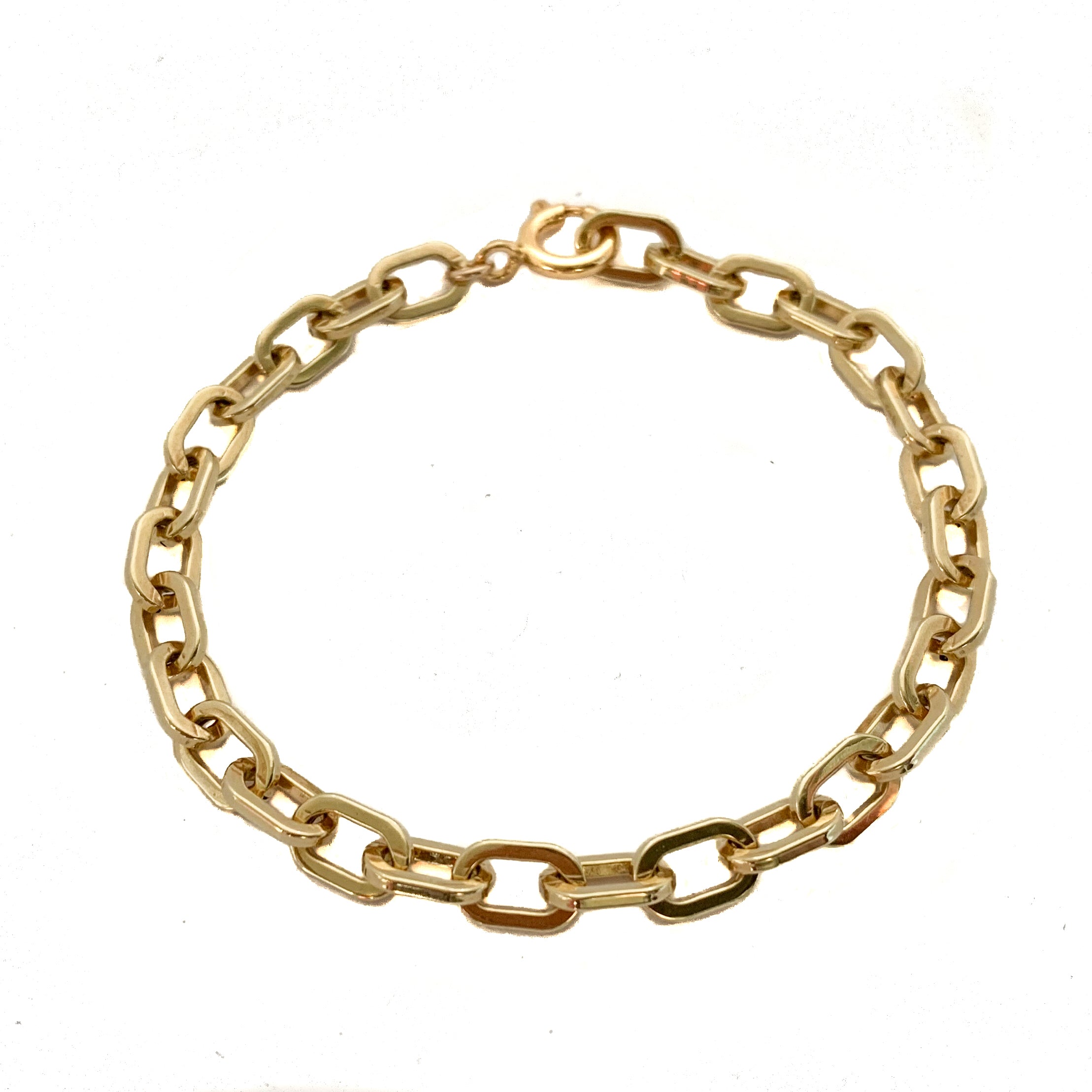 Rectangle Link Bracelet in 14k solid gold – Vivien Frank Designs